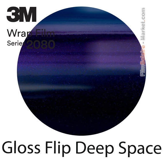 3M 2080 GP278 - Gloss Flip Deep Space. Wrapping Film total covering