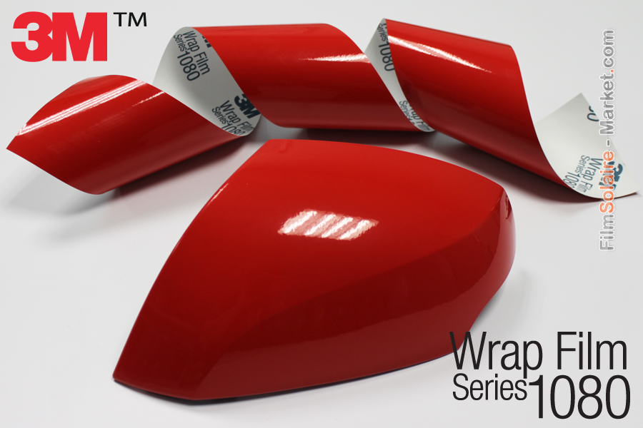 Film total covering - 3M series 1080 Wrap Film Rouge Vif Brillant - car ...