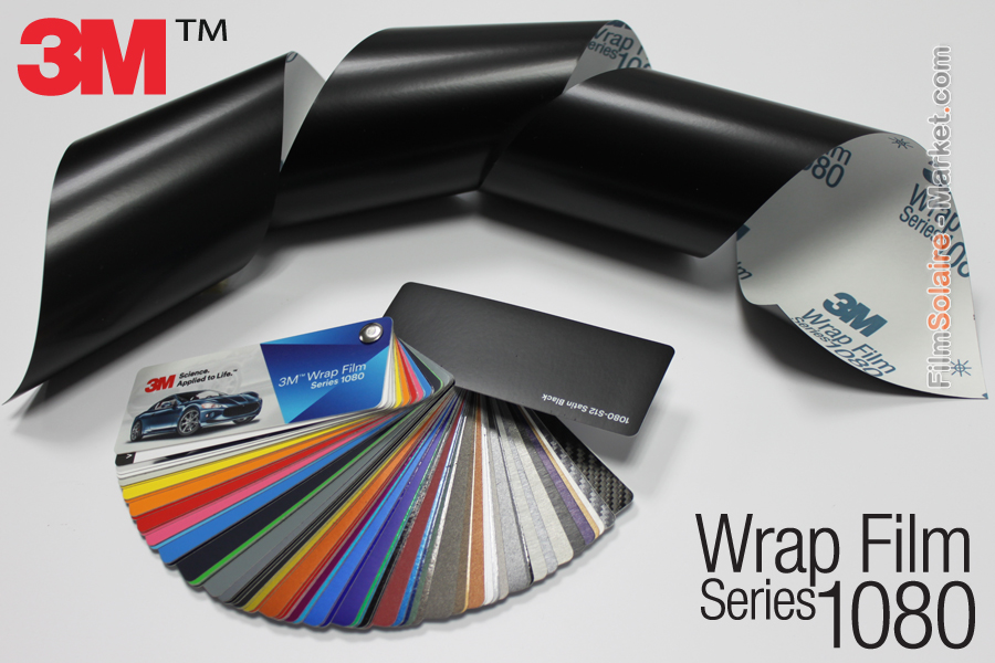 Film covering - 3M series 1080 Wrap Film Satin Black S12 - car wrapping ...