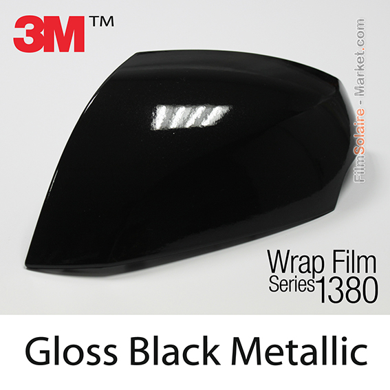 Film total covering - 3M series 1380 G212 Wrap Gloss Black Metallic car ...